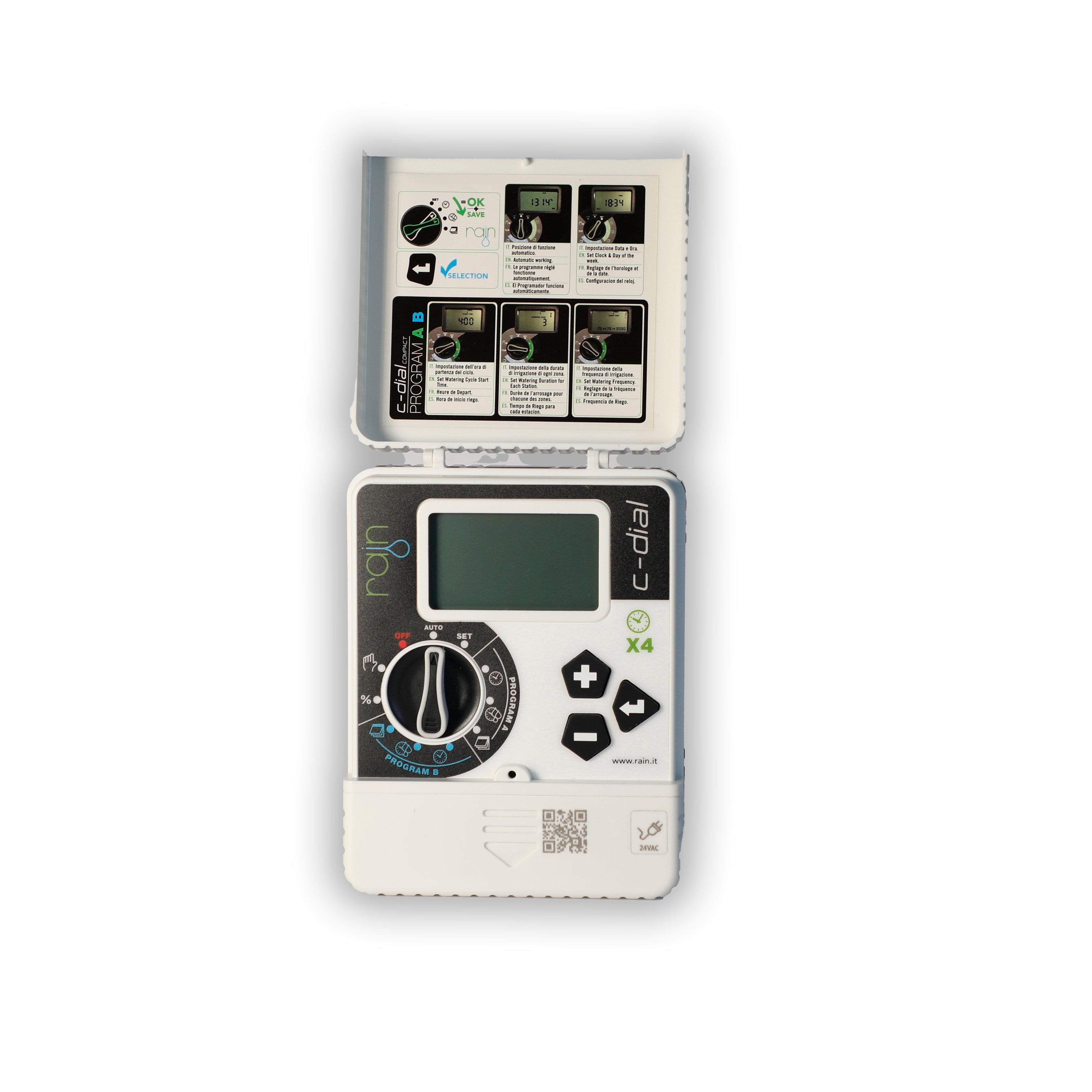 Centralina RAIN - C-Dial 24 Volt 4 Zone - Irrigazione - da Interno ...
